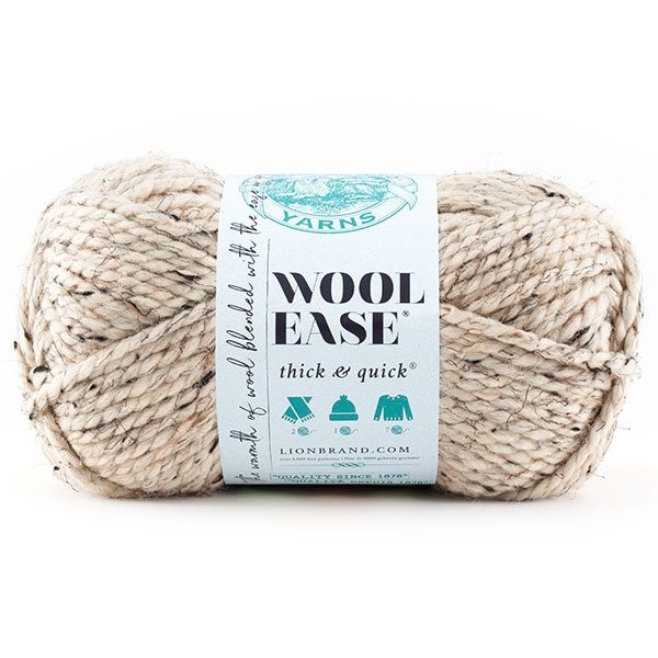 Lion Brand Wool-Ease Thick & Quick Yarn - Oatmeal | KnitPicks.com