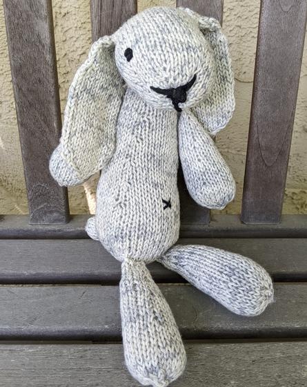 Adorable Hand-Knit Rabbit Toy - Perfect for Gifting