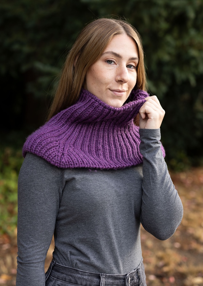 Funnel Vision Cowl Knitting Pattern