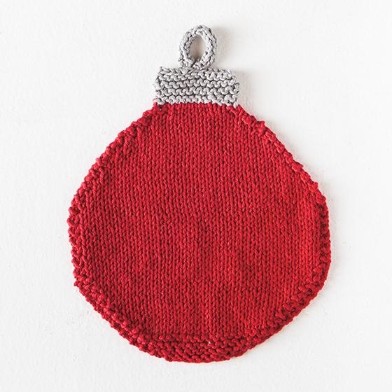 Christmas Bauble Washcloth - Festive Knitting Kits | KnitPicks