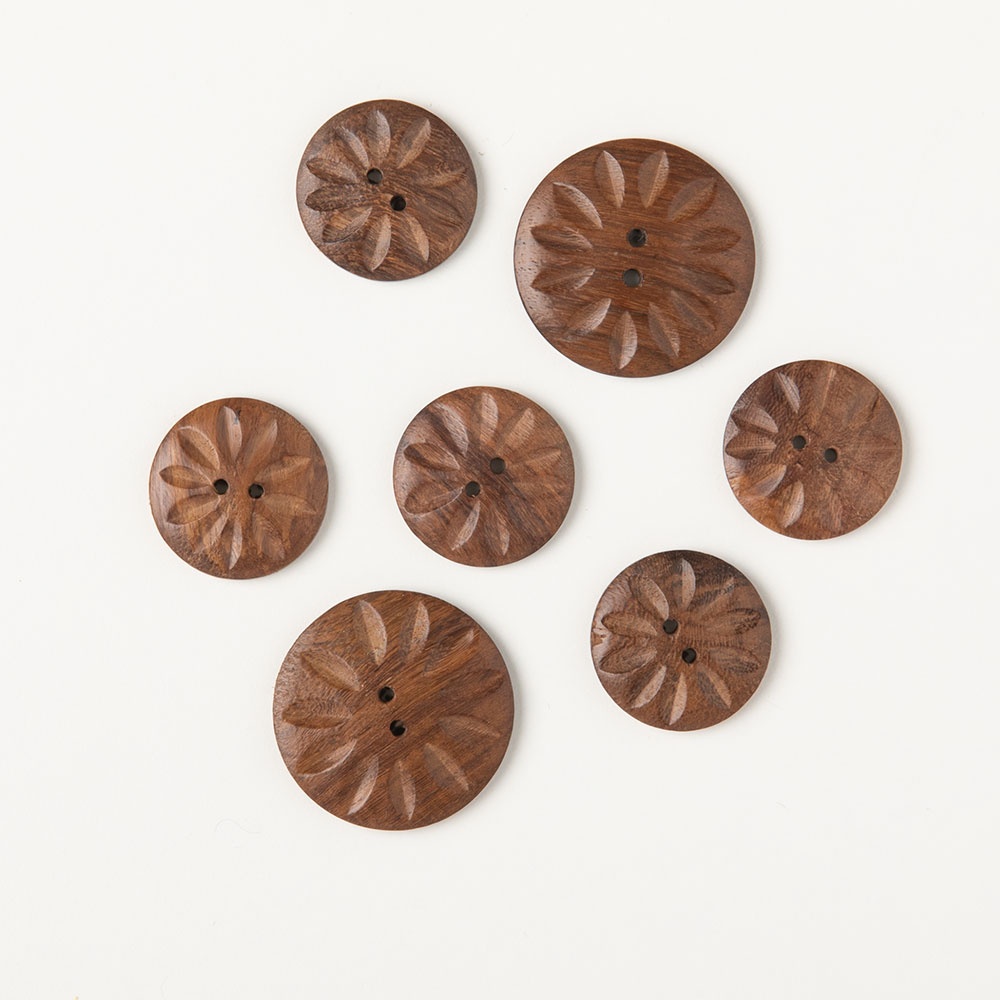 Sunburst Wood Buttons – Multipack
