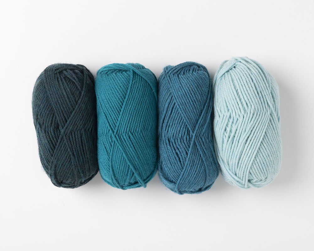 Swish Worsted Blue Greens Yarn Pack