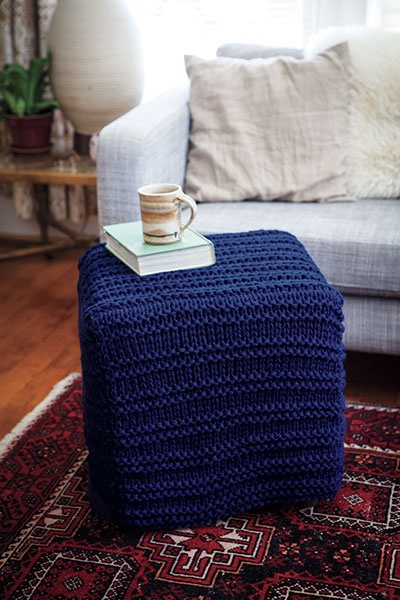 Judd Cube Ottoman Cover - Stylish & Cozy | KnitPicks