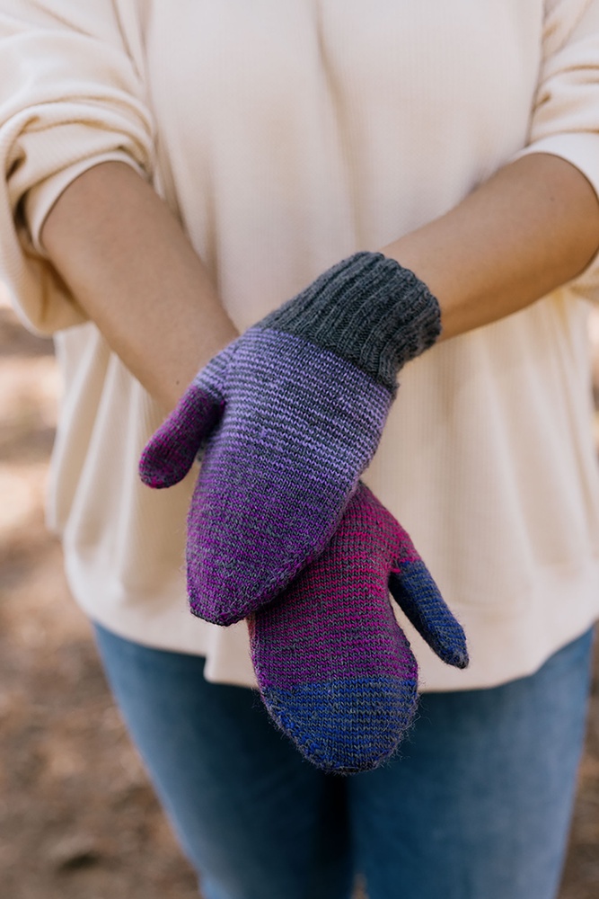 Scrappy Sock Yarn Mittens pattern - Cozy Knitting Kits | KnitPicks