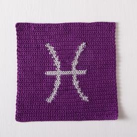 Pisces Zodiac Crochet Dishcloth Pattern | KnitPicks.com