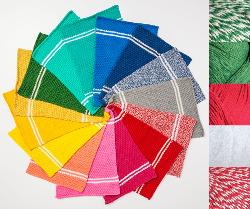 Holly Days Dish Towel Set – Cotton Yarn Kit