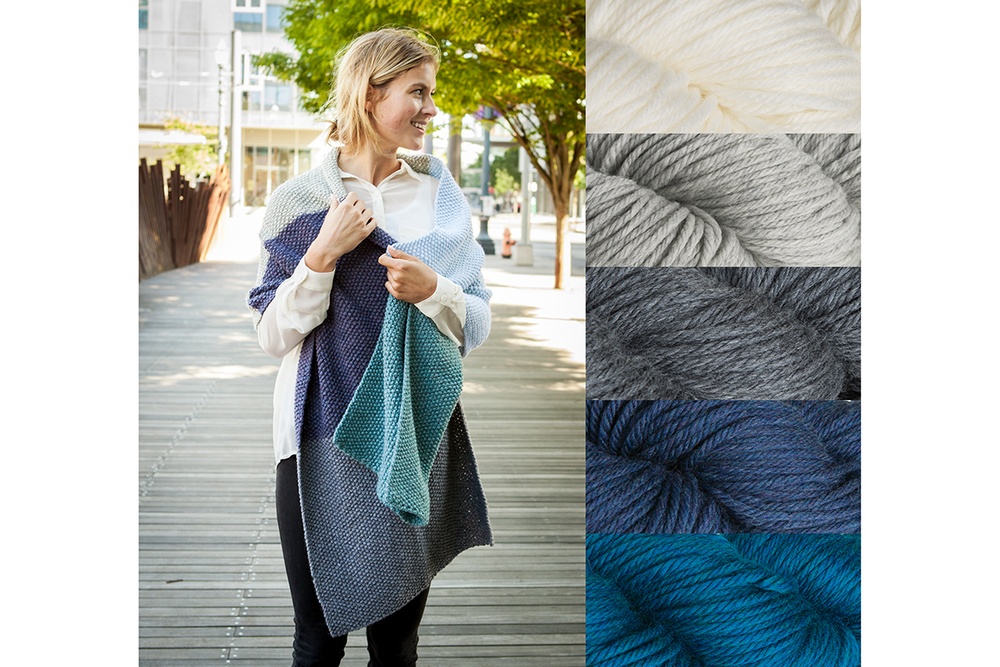 15th Street Wrap Bundle - Swish Ice Cave Yarn for Cozy Vibes