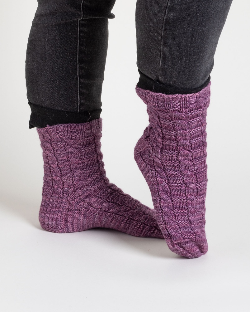 Gentle Cable Drifters Socks Pattern by KnitPicks