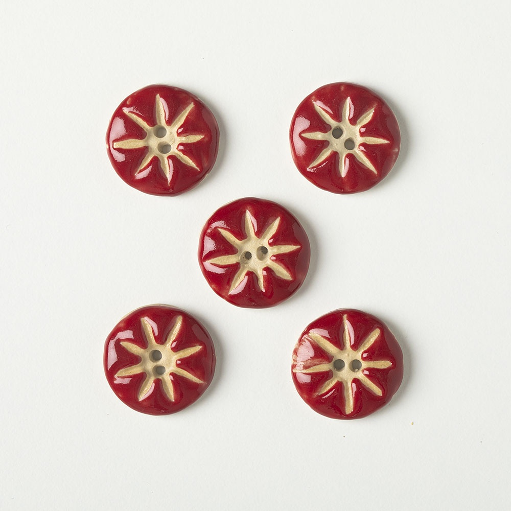 Red Starburst Buttons | Unique Craft Supplies - KnitPicks