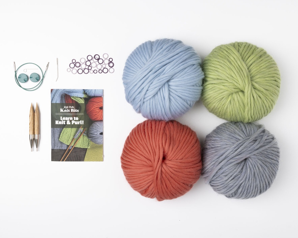 Knit Bits: Purl Kit – Bright Scarf