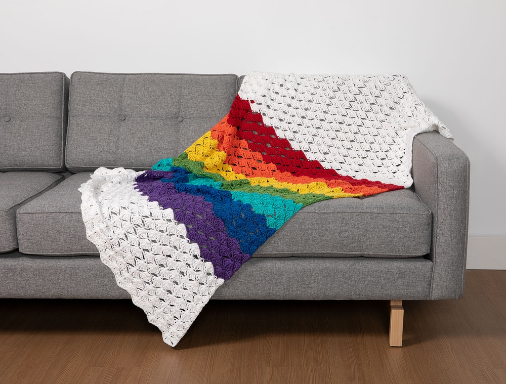 Shine Rainbow Afghan – Vibrant Crochet Blanket Pattern