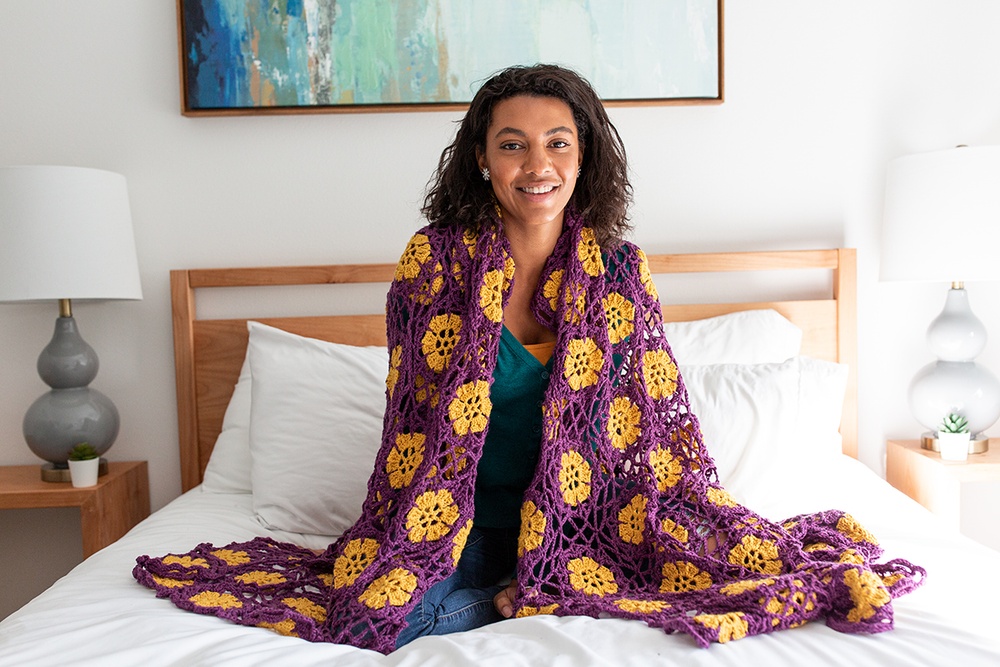 African Violet Afghan Crochet Kit and Pattern | Crochet.com