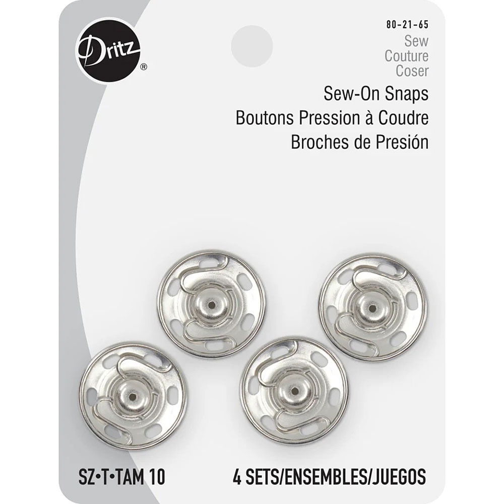 Sew-On Snaps – Nickel 4ct for Crochet Creations