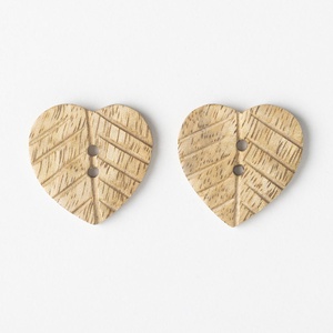 Wooden Heart Shaped Buttons | Crochet.com